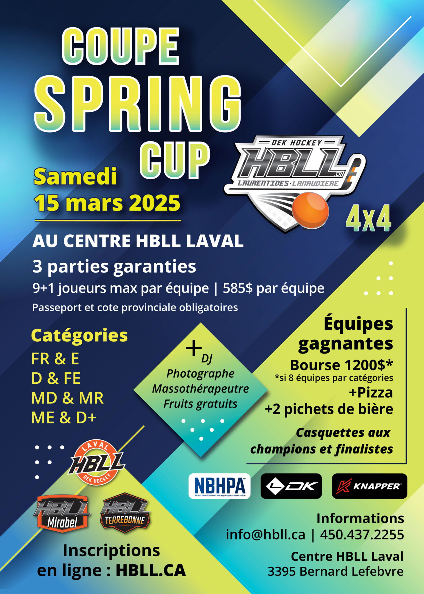 Horaire – HBLL Laval